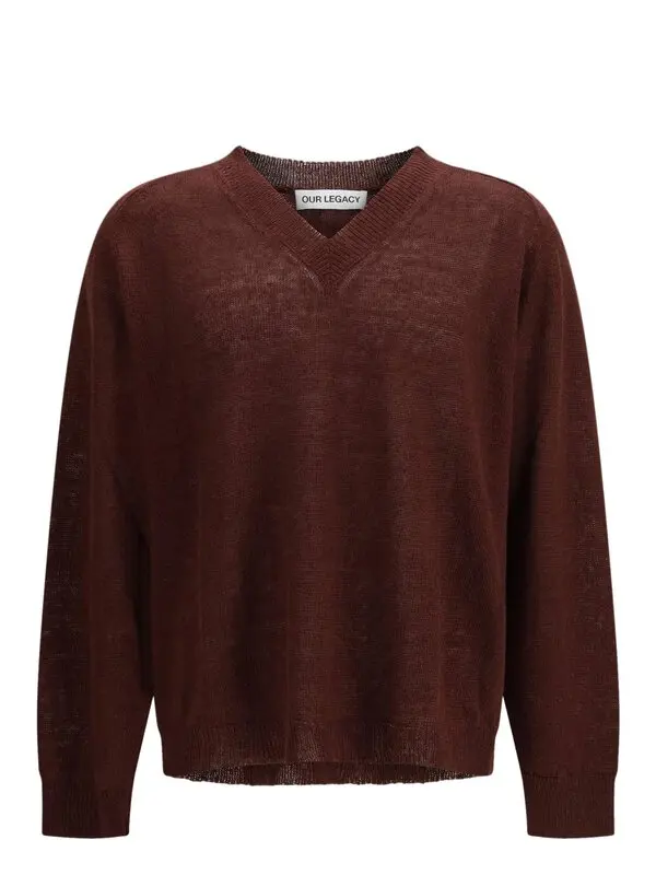 Our Legacy V-neck Sweater - Bordeaux