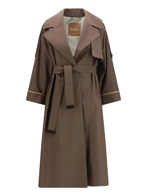 Max Mara Cotton-blend Twill Belted Trench Coat - Brown