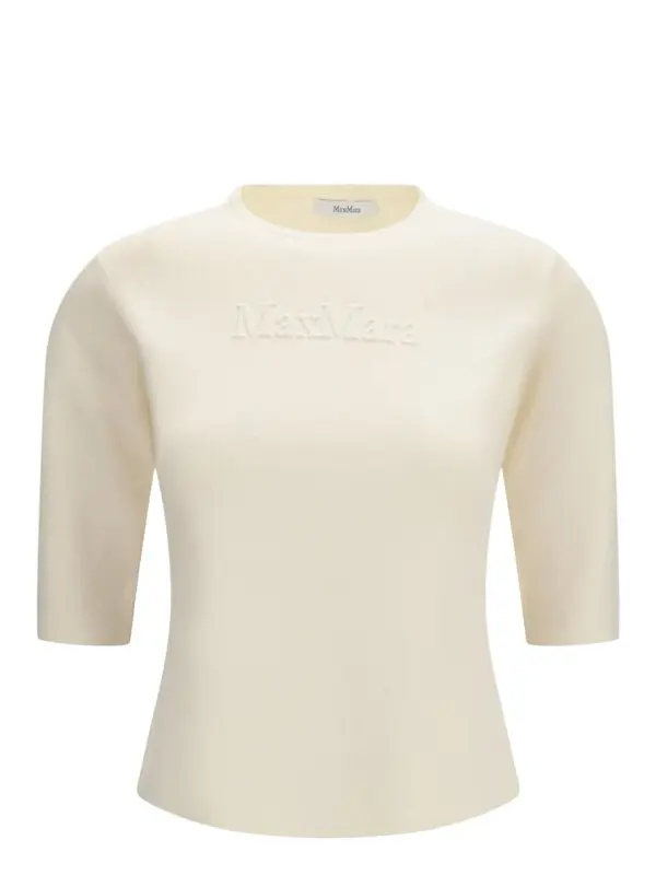 Max Mara Ribbed Crewneck T-shirt - Cream
