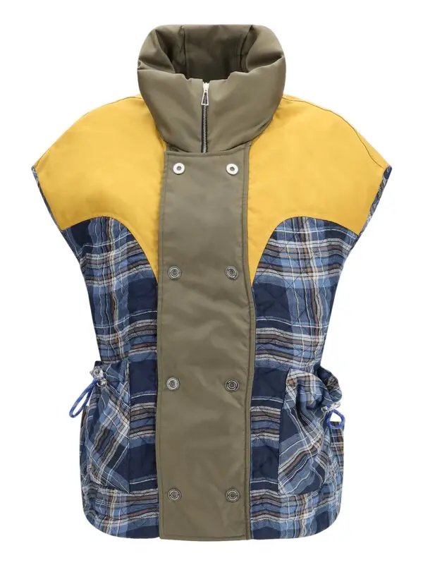 MARBELL Kate Quilted Padded Vest - Blue