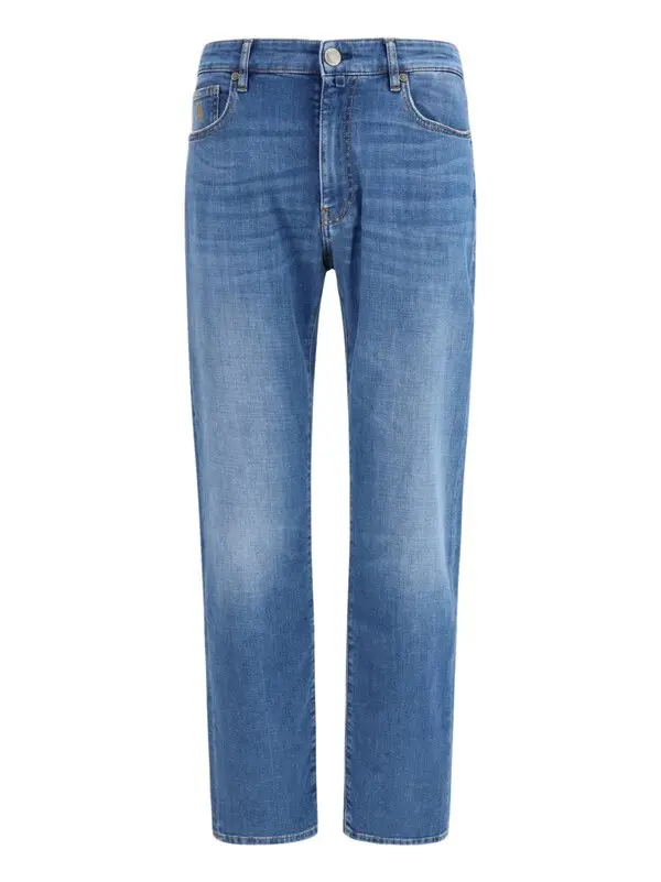 MOORER Milton-15 Straight Leg Jeans - Blue