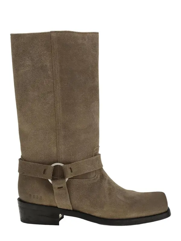 GOLDEN GOOSE Suede Biker Boots - Beige