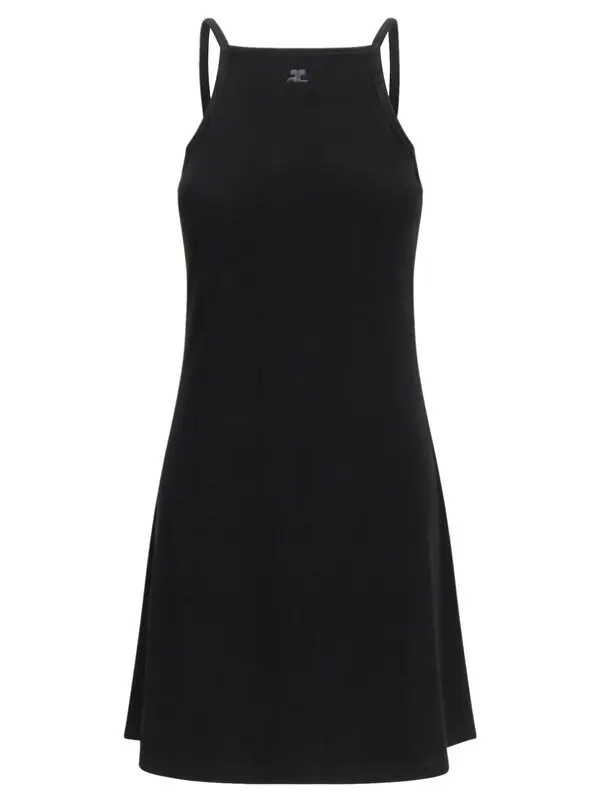 COURREGES Logo Mini Dress - Black
