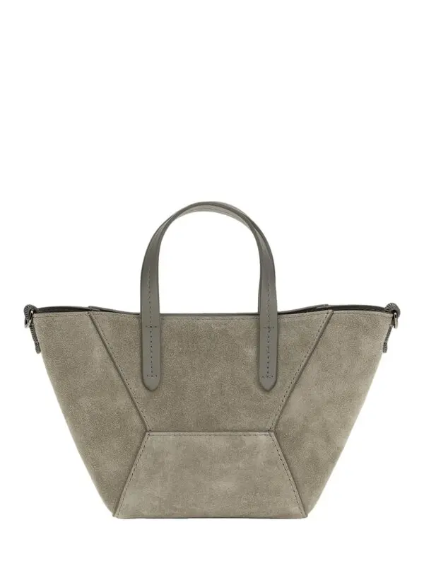 Brunello Cucinelli Suede Shoulder Bag - Brown