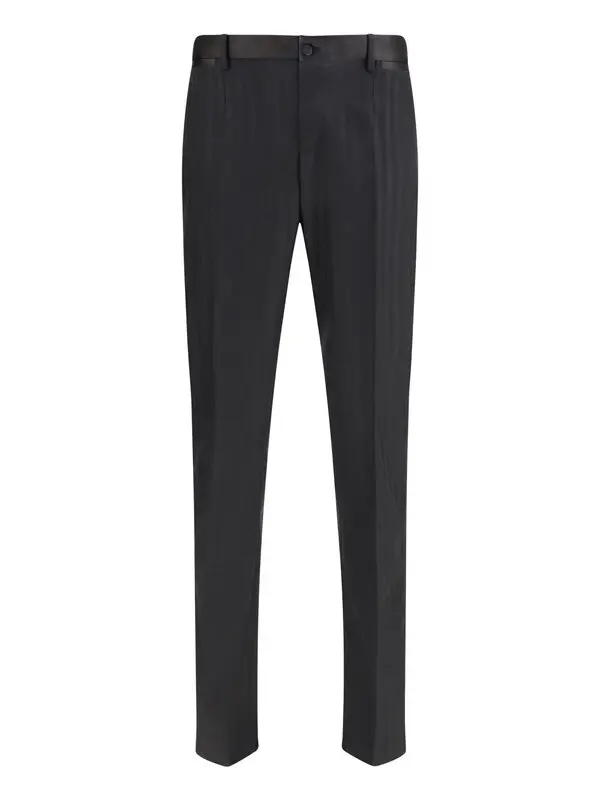 Dolce & Gabbana Striped Tailored Trousers - Black