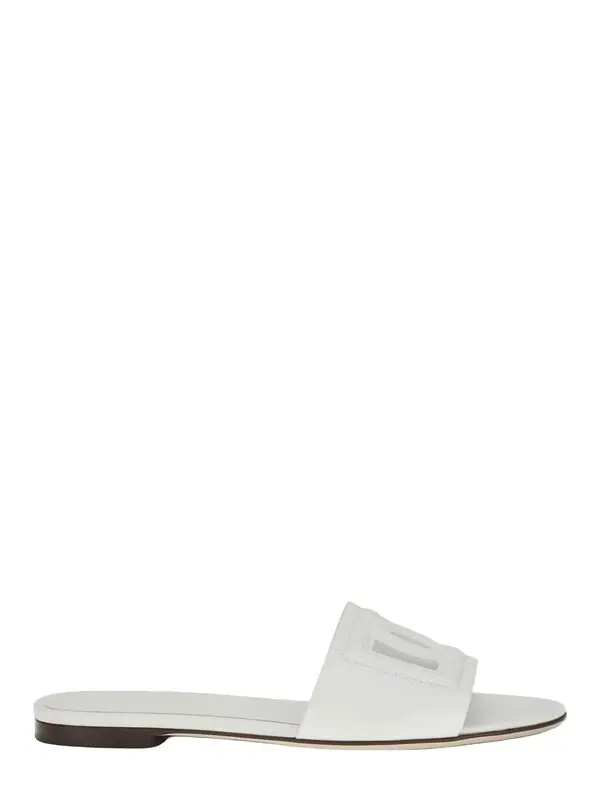 Dolce & Gabbana Millenials Leather Sandals - White