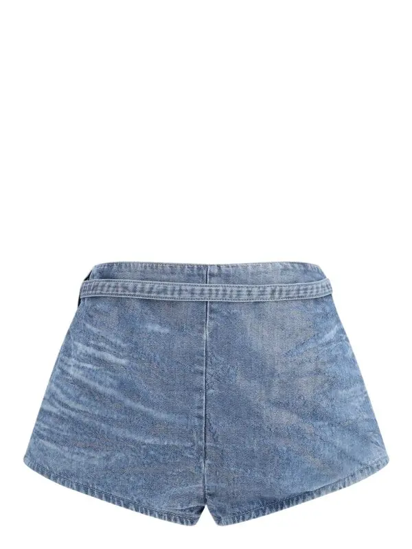 DIESEL® Cotton Shorts With Distressed Finish - Blue