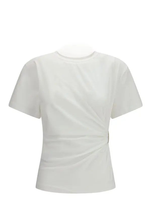 Pinko Mary T-shirt With Gold Appliqu - White