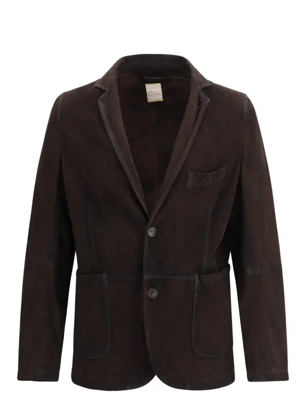 ANDREA D'AMICO Suede Single-breasted Jacket - Brown