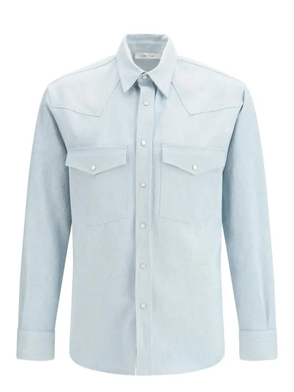 UMIT BENAN Western Denim Shirt - Light Blue