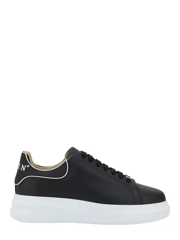 Philipp Plein Leather Sneakers - Black