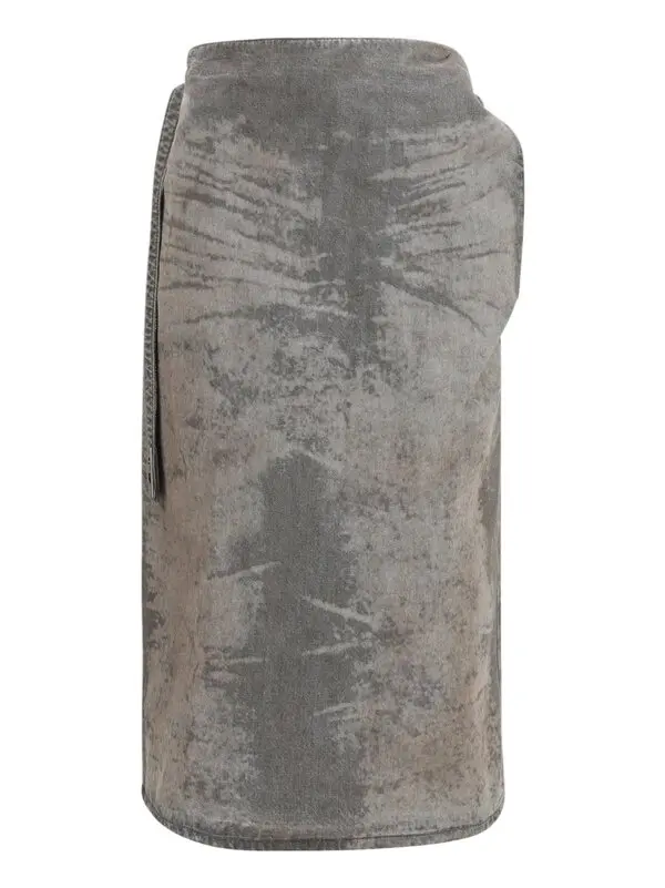 DIESEL® De-morika-fsi Flared Midi Skirt - Grey