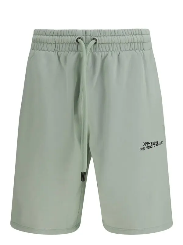 Off-White Type Machine Arrow Skate Sweat Shorts - Green