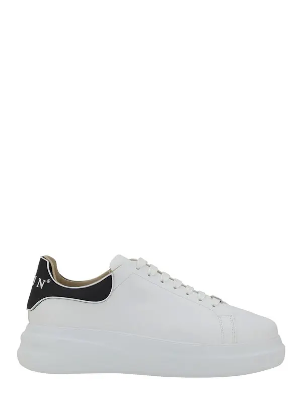 Philipp Plein Leather Lace-up Sneakers - White