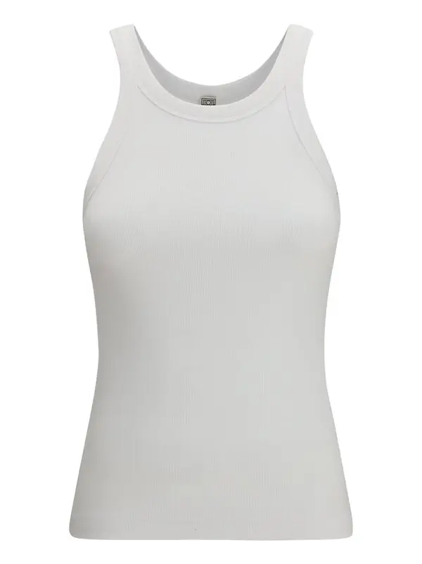 TOTEME Ribbed Cotton Tank Top - White