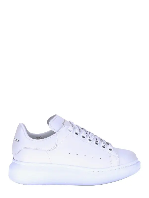 Alexander McQueen Leather Platform Sneakers - White