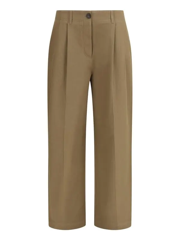 TOTEME Straight-leg Organic Cotton Pants - Brown