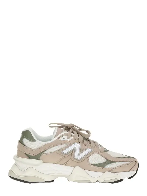 NEW BALANCE 9060 Lace-up Suede And Mesh Sneakers - Grey