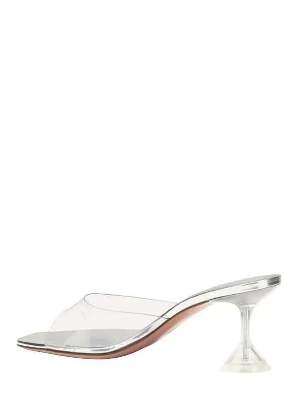 Amina Muaddi Lupita Glass Sandals - Silver
