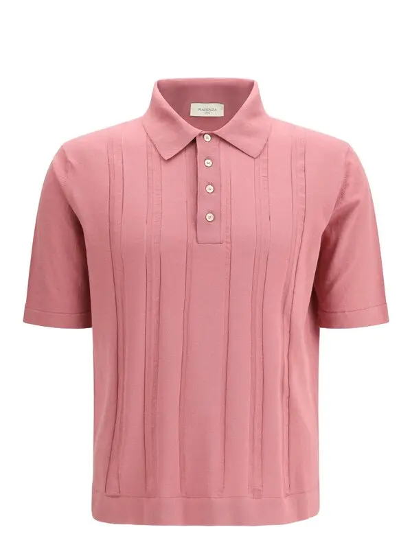 PIACENZA CASHMERE 1733 Cotton Polo With Classic Collar - Pink