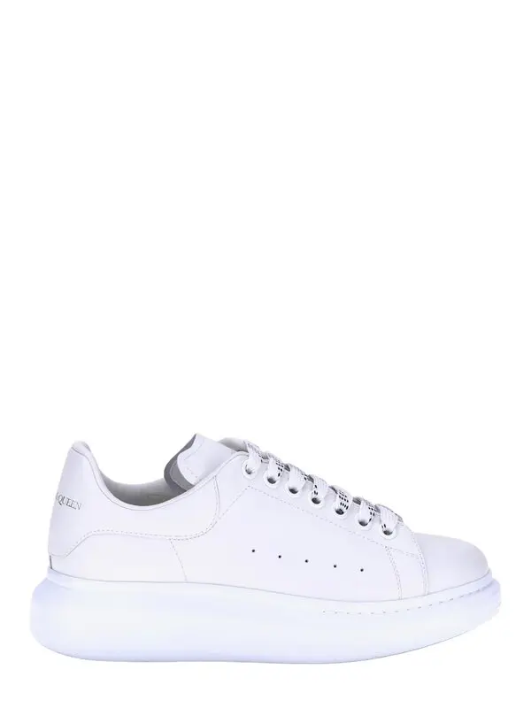 Alexander McQueen Leather Platform Sneakers - White