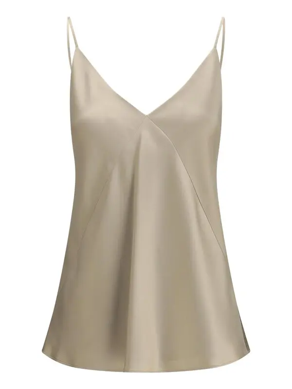 PIANOFORTE- MAX MARA Pianoforte Max Mara Bacco Silk Top - Beige