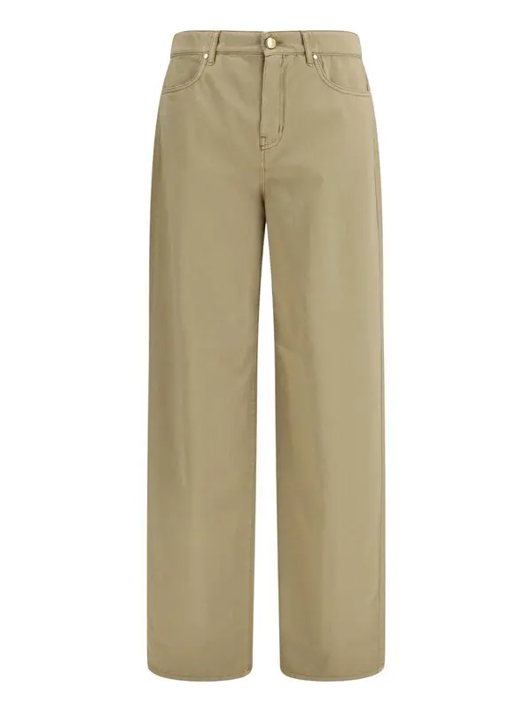 Max Mara Cotton Satin Baggy Pants - Beige