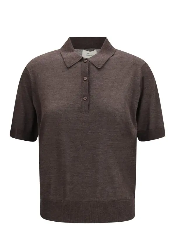 Loulou De Saison Ribbed Polo Shirt - Brown