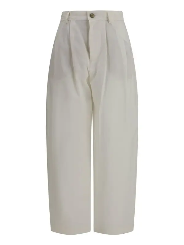 Brunello Cucinelli Barrel Fit Jeans With Pockets - Cream