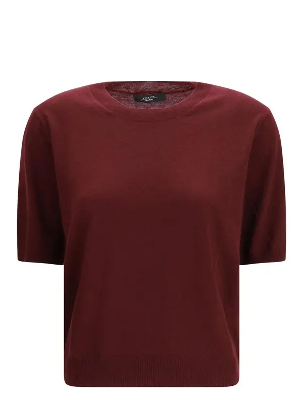 Max Mara Marea Wool T-shirt - Bordeaux