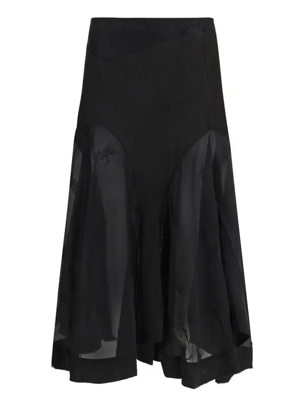 Our Legacy Petti Skirt Noir Bloom Ethereal Veil - Black
