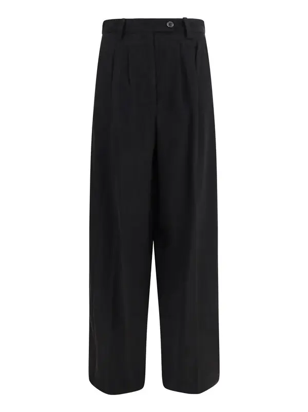 Gcds Wide-leg Tailored Trousers - Black
