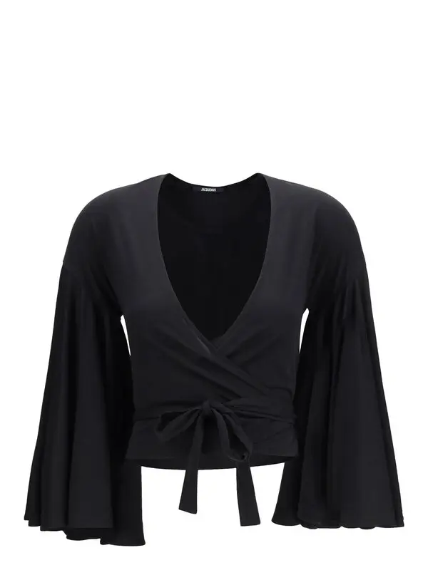 Jacquemus Paysan Wrap Top - Black