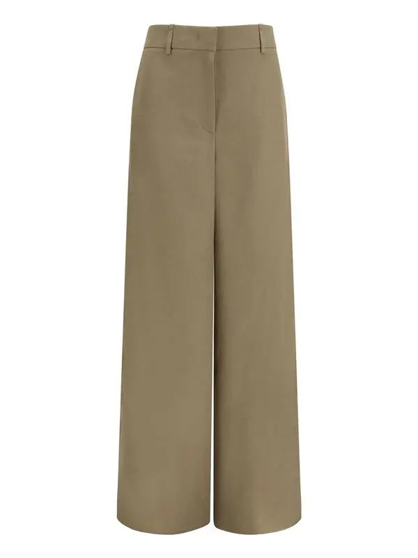Giorgio Armani Wide Leg Linen Pants - Beige
