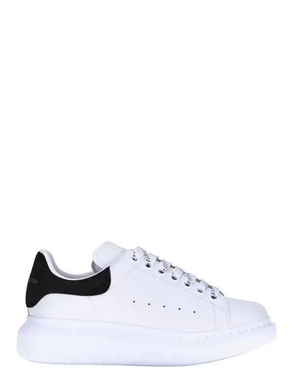 Alexander McQueen Leather Sneakers With Platform Sole - White