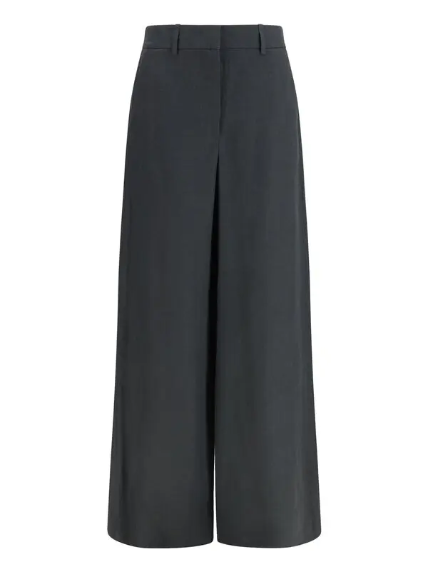Giorgio Armani Linen Wide Leg Pants - Grey