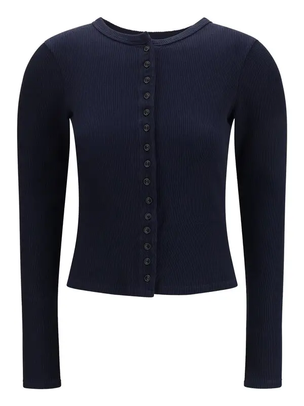 Citizens Of Humanity Kari Ribbed Long Cardigan - Blue