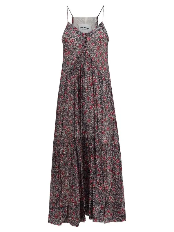 MARANT ETOILE Marant Étoile "sabba" Maxi Dress With Floral Print - Purple
