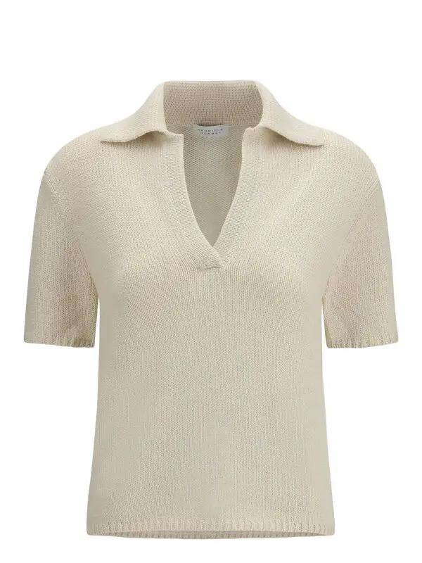 Gabriela Hearst Sohan Cashmere Polo Shirt - Cream