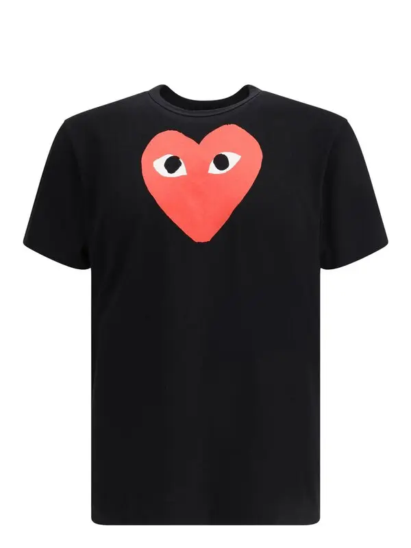 Play Comme Des Garcon Logo T-hirt - Black
