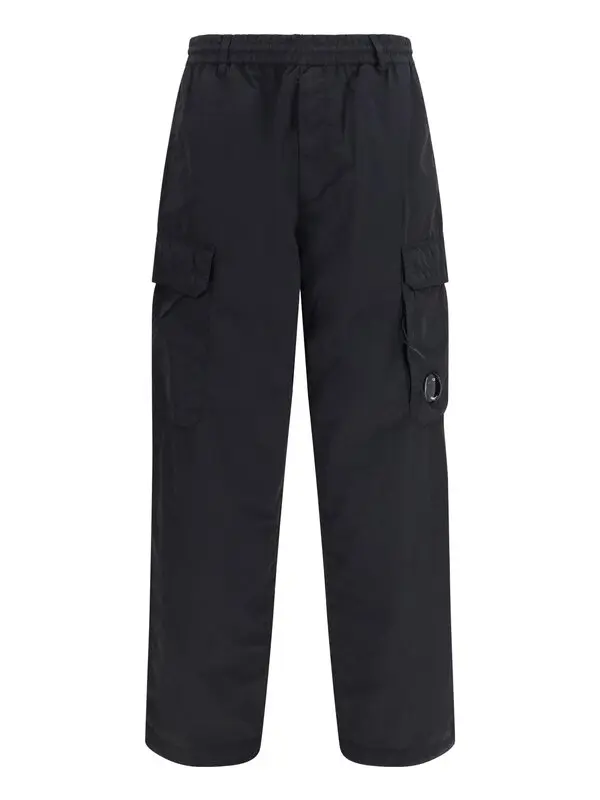 C.P. COMPANY Flatt Nylon Cargo Pants - Black