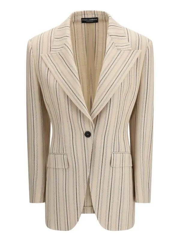 Dolce & Gabbana Single-breasted Regimental Pinstripe Jacket - Pink