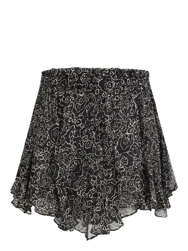 MARANT ETOILE Marant Étoile Floral Print Viscose Shorts - Black