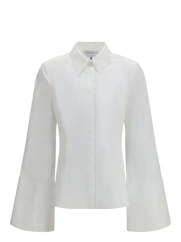 Gabriela Hearst Jataya Fitted Cotton Shirt - White