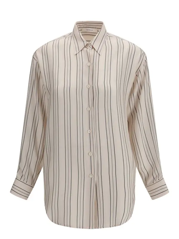 UMIT BENAN Marghe Striped Silk Shirt - Pink