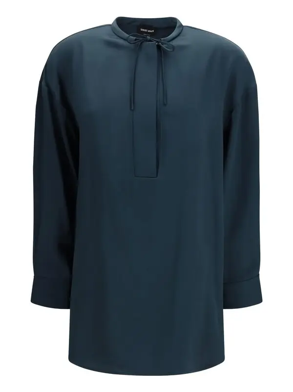 Giorgio Armani Lavallière Blouse - Blue