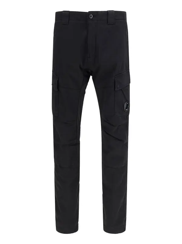 C.P. COMPANY Stretch Satin Cargo Pants - Black