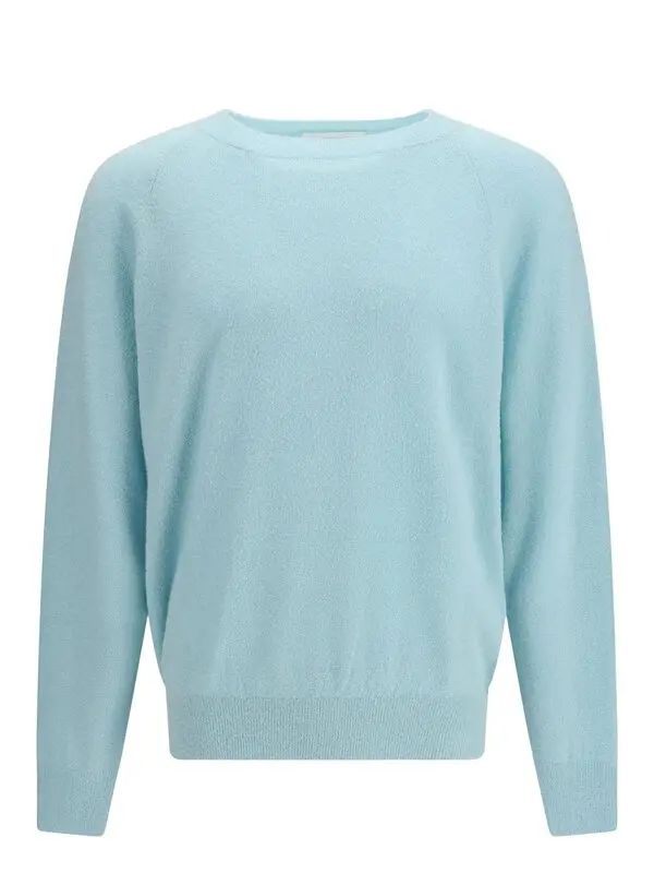 UMIT BENAN Ralph Crewneck Sweater In Silk And Cashmere - Light Blue