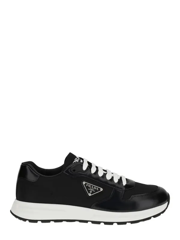 Prada Prax 01 Sneakers In Re-nylon And Brushed Leather - Black