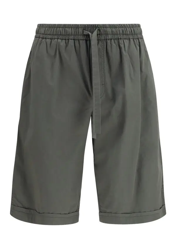 Dolce & Gabbana Cotton Drawstring Pocket Shorts - Grey